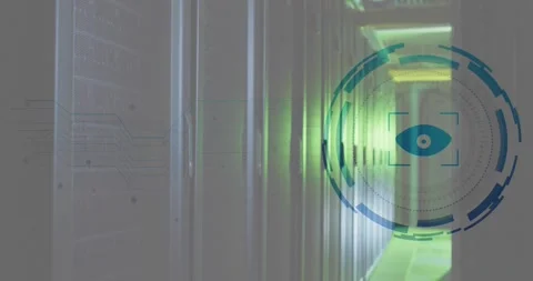 Animation of eye retina scanner and micr... | Stock Video | Pond5