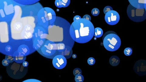Animation of Facebook icon with thumbs u... | Stock Video | Pond5