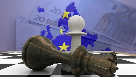 Animation of fallen queen with pawn and ... | Stock Video | Pond5