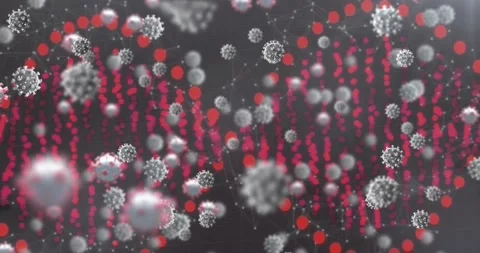 Animation of falling cells and dna stran... | Stock Video | Pond5