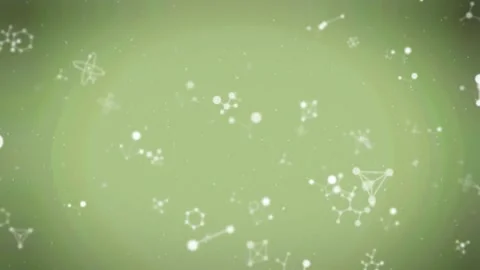Animation of falling molecules over gree... | Stock Video | Pond5