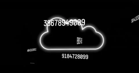 Animation of falling numbers over cloud ... | Stock Video | Pond5