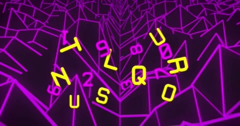Animation of falling numbers over digita... | Stock Video | Pond5