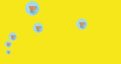 Animation of falling shopping cart over ... | Stock Video | Pond5