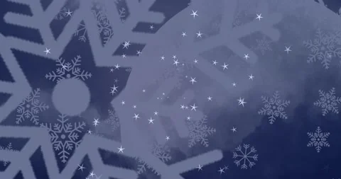 Animation of falling snow over night sky... | Stock Video | Pond5