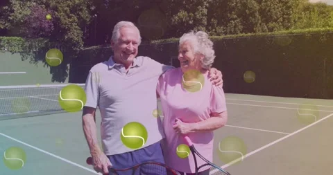 Animation of falling tennis ball over ca... | Stock Video | Pond5