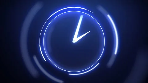 Animation fast moving clock on a dark bl... | Stock Video | Pond5