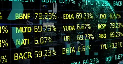 The animation features blue and yellow n... | Stock Video | Pond5