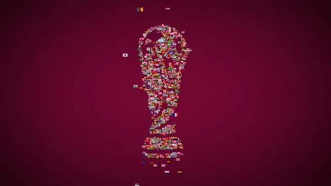 Animation of the FIFA World Cup symbolic... | Stock Video | Pond5