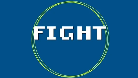 Animation of fight on blue background wi... | Stock Video | Pond5