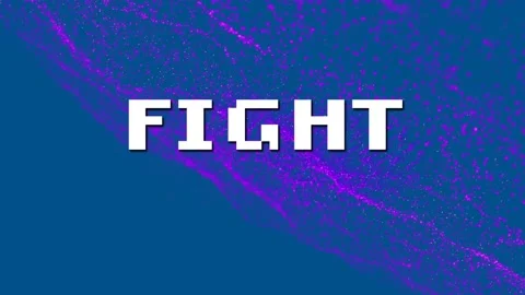 Animation of fight on blue background wi... | Stock Video | Pond5