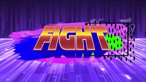 Animation of fight in digital abstract s... | Stock Video | Pond5