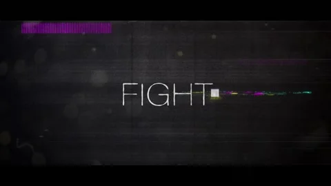 Animation of fight text and interference... | Stock Video | Pond5