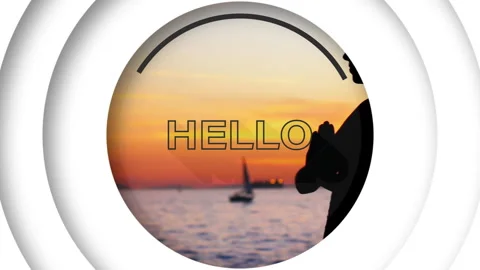 Animation of fight text in black circle ... | Stock Video | Pond5