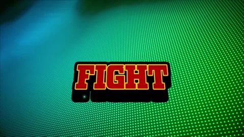 Animation of fight text on blue and gree... | Stock Video | Pond5