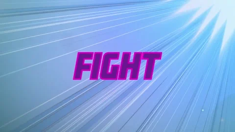 Animation of fight text over looping lin... | Stock Video | Pond5