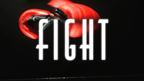 Animation of fight text in white, over r... | Stock Video | Pond5