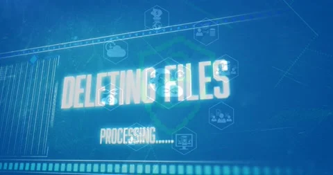 Animation of files deleting processing, ... | Stock Video | Pond5