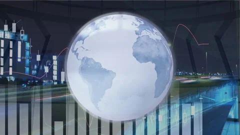 Animation of financial data and graphs o... | Stock Video | Pond5