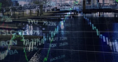 Animation of financial data and graphs o... | Stock Video | Pond5
