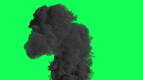 animation of Fire Ball Explosion on gree... | Stock Video | Pond5