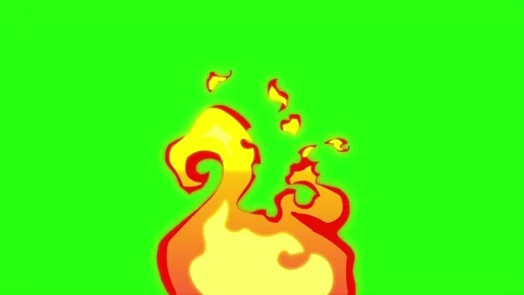 Animation fire on green screen backgroun... | Stock Video | Pond5