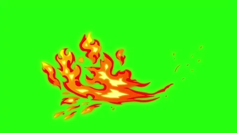 Animation fire on green screen backgroun... | Stock Video | Pond5