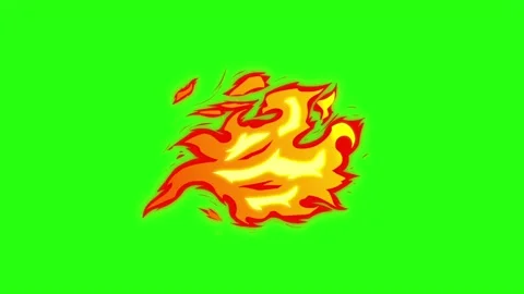 Animation fire on green screen backgroun... | Stock Video | Pond5