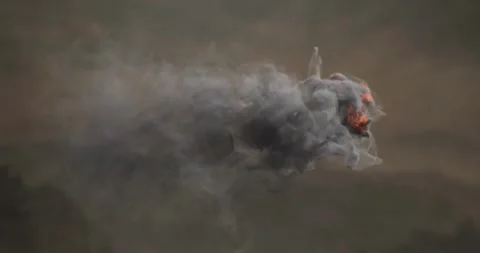 Animation of fire smoke flying over dens... | Stock Video | Pond5