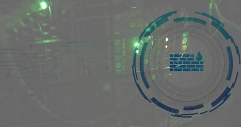 Animation of firewall icon in loading ci... | Stock Video | Pond5