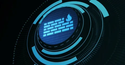 Animation of firewall in processing circ... | Stock Video | Pond5