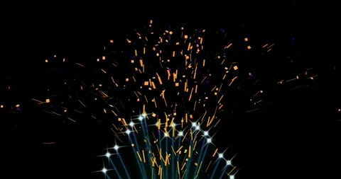 Animation of fireworks on black backgrou... | Stock Video | Pond5
