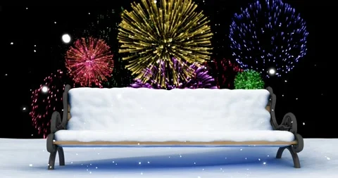 Animation of fireworks exploding over be... | Stock Video | Pond5