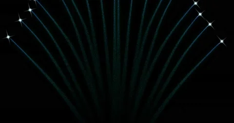 Animation of fireworks exploding over bl... | Stock Video | Pond5