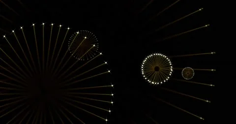 Animation of fireworks exploding over bl... | Stock Video | Pond5