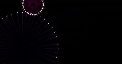 Animation of fireworks exploding over bl... | Stock Video | Pond5