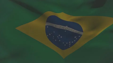 Animation of flag of brasil waving over ... | Stock Video | Pond5