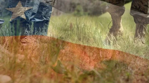 Animation of flag of chile over legs of ... | Stock Video | Pond5