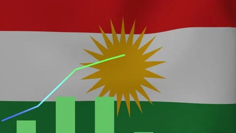 Animation Flag in wind with chart overla... | Stock Video | Pond5