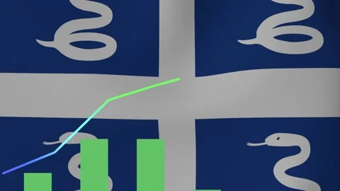 Animation Flag in wind with chart overla... | Stock Video | Pond5