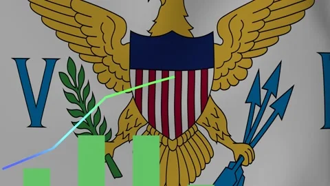 Animation Flag in wind with chart overla... | Stock Video | Pond5