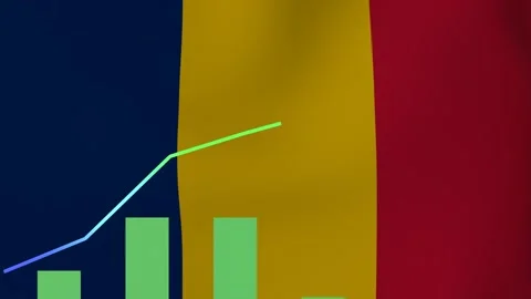 Animation Flag in wind with chart overla... | Stock Video | Pond5