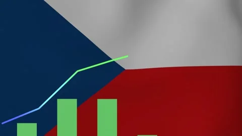 Animation Flag in wind with chart overla... | Stock Video | Pond5
