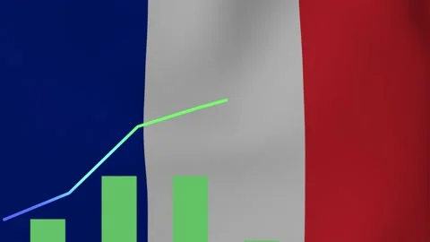 Animation Flag in wind with chart overla... | Stock Video | Pond5