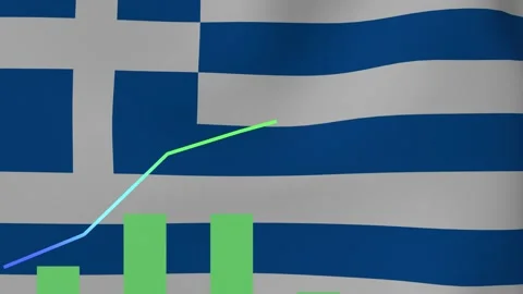 Animation Flag in wind with chart overla... | Stock Video | Pond5