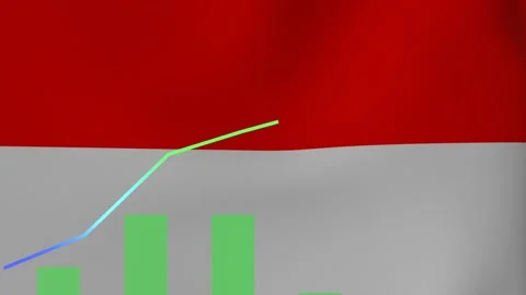 Animation Flag in wind with chart overla... | Stock Video | Pond5
