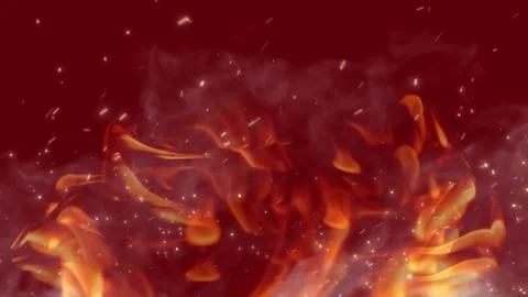 Animation of flames with ember and smoke... | Stock Video | Pond5