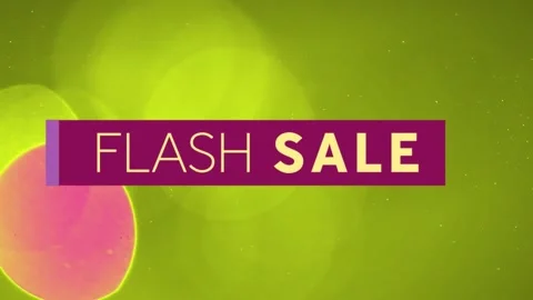Animation of flash sale text over shapes... | Stock Video | Pond5