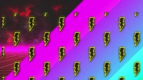 Animation of flashes in digital blue and... | Stock Video | Pond5