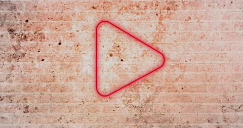 Animation of flickering neon play icon o... | Stock Video | Pond5